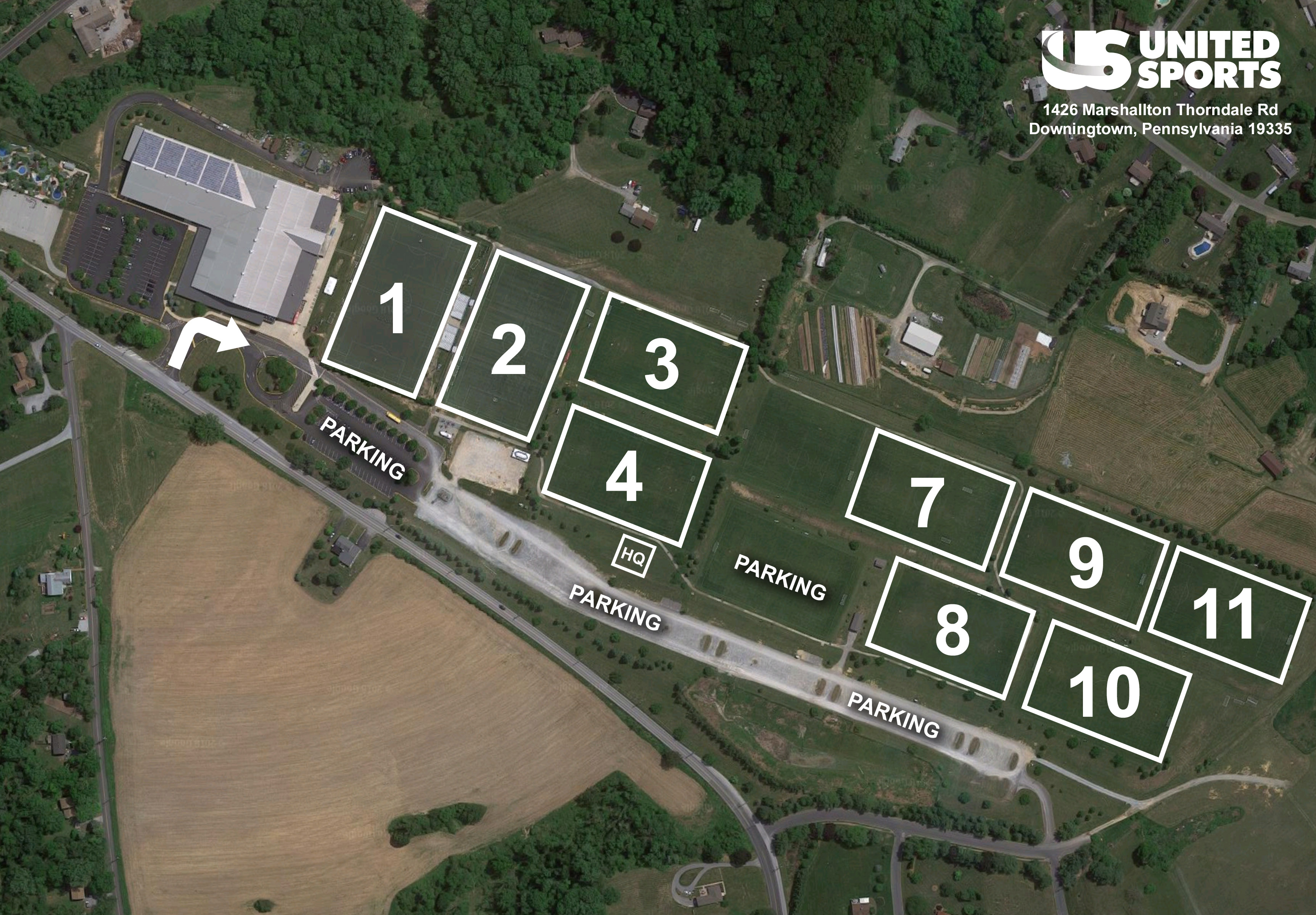 Field Map United Sports Training Center