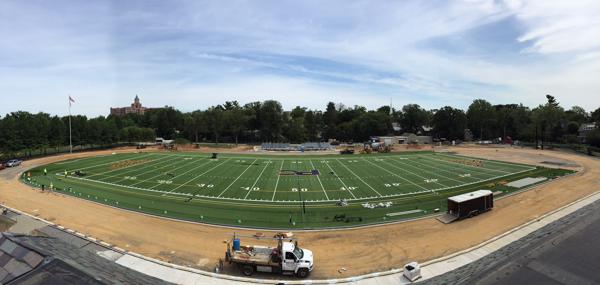 Penn Charter Football Team Trying Out Their New Turf