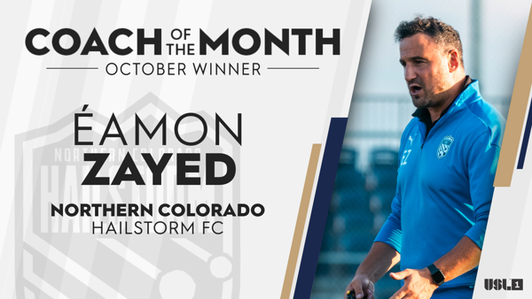 Northern Colorado's Éamon Zayed voted USL League One Coach of the Month ...