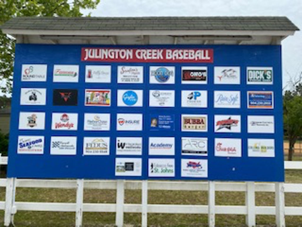 Mills and Durbin Sponsorship Boards | Photos | Julington Creek Baseball ...