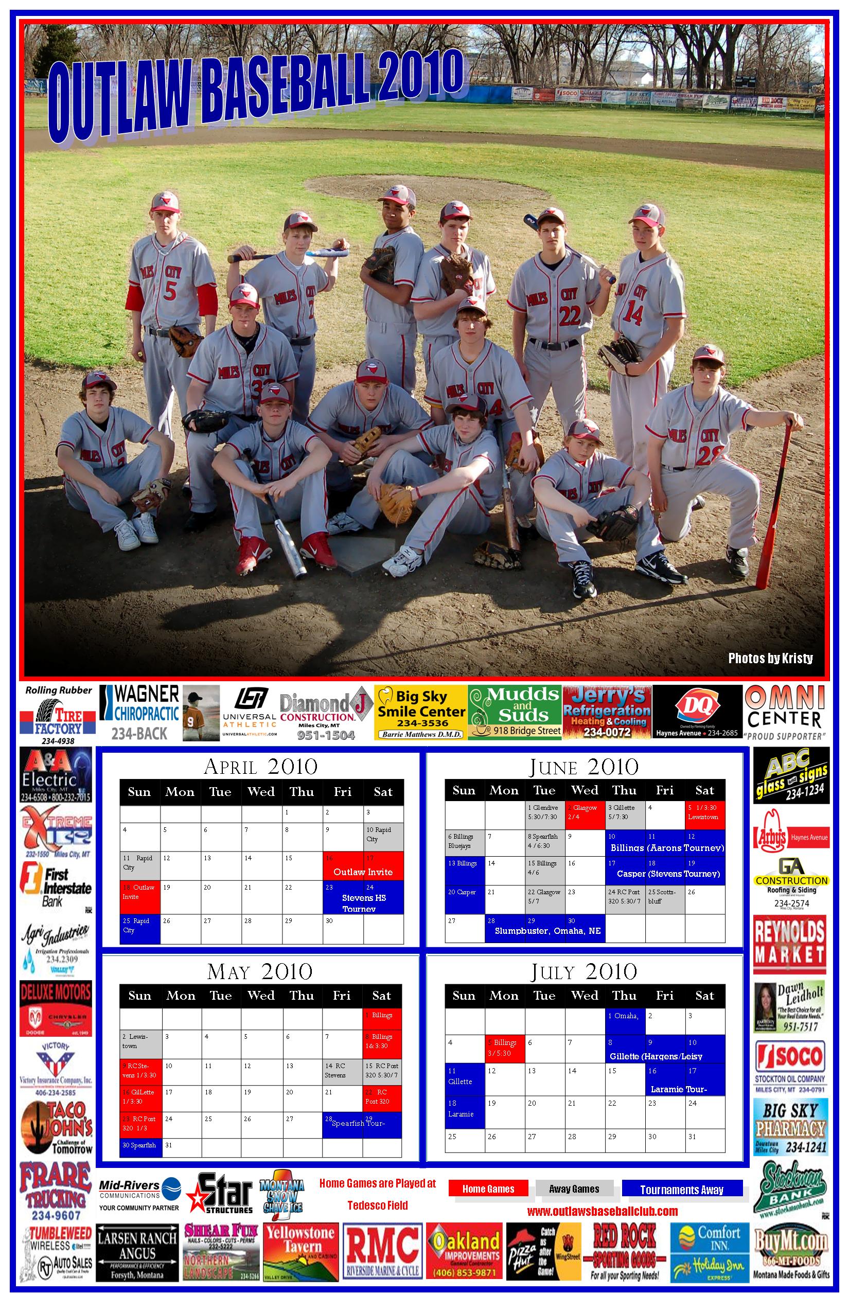 Outlaws Baseball Varsity