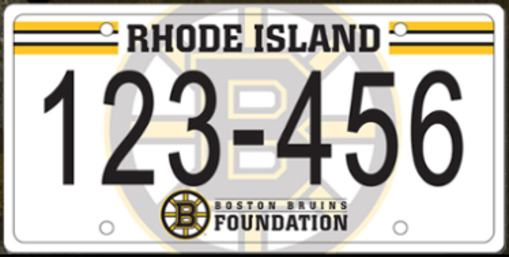 Boston Bruins Foundation RI License Plates Available