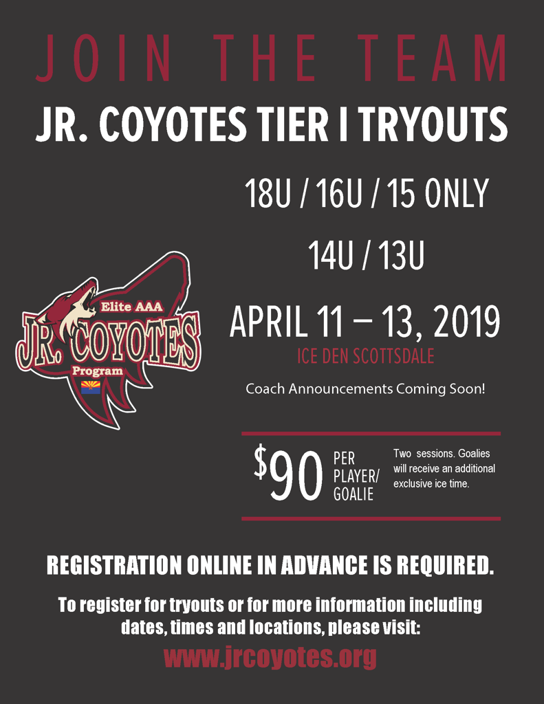 Tier I Tryouts - Jr. Coyotes
