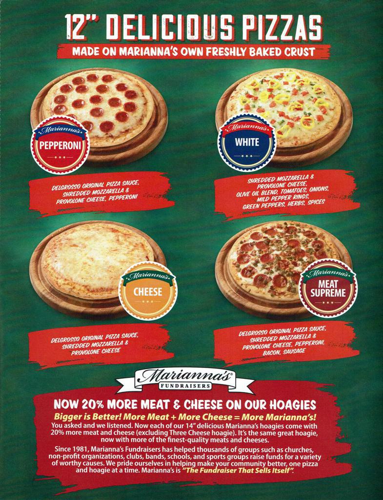 Fundraising Opportunity - Marianna's Subs and Pizza